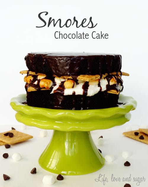 Smores Chocolate Cake Recipe | Smore Stuffed Chocolate Cake!