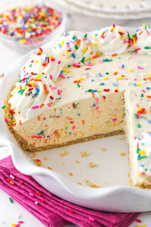 Funfetti Cake Batter Ice Cream Pie Recipe | Easy No Bake Desserts