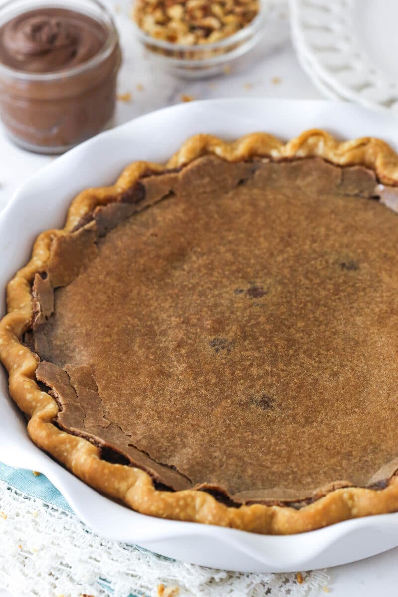 Chocolate Hazelnut Chess Pie with Rolos - Burgers Recipe | All rights ...