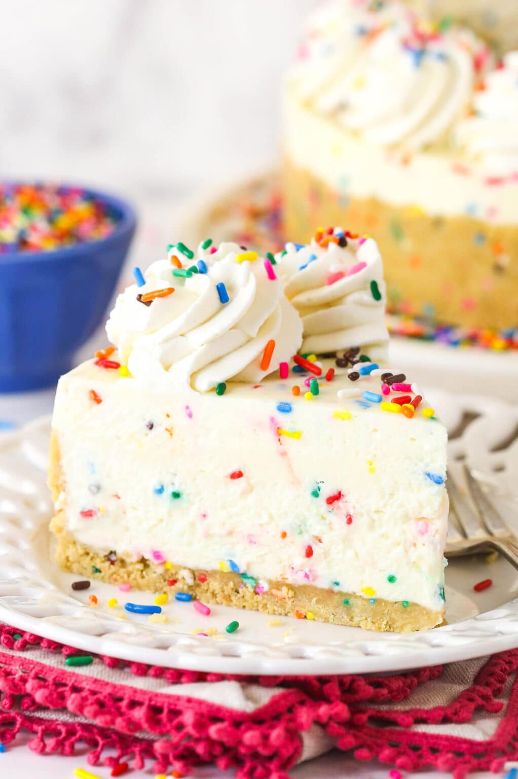 No-Bake Funfetti Cheesecake | Life, Love and Sugar