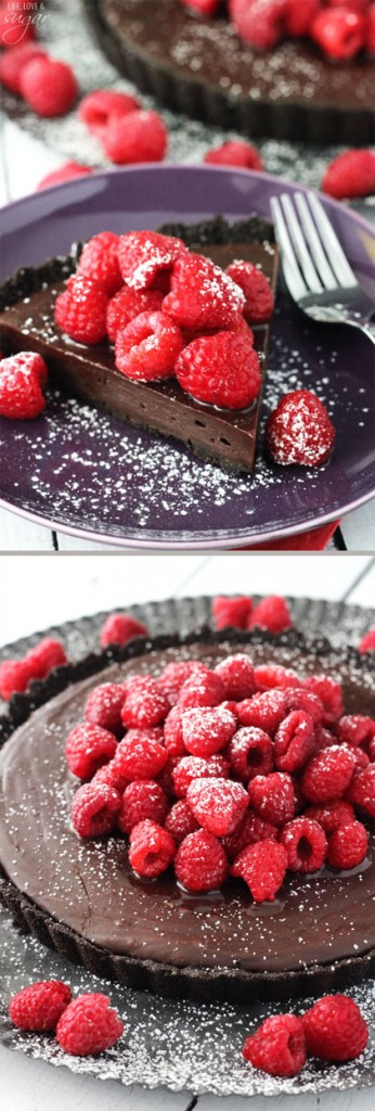 Raspberry Nutella Tart Recipe | No Bake Chocolate Raspberry Tart Recipe