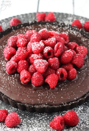 Raspberry Nutella Tart Recipe | No Bake Chocolate Raspberry Tart Recipe