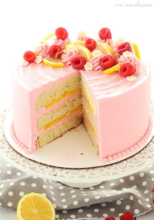 Lemon Raspberry Layer Cake | Easy Homemade Lemon Cake Recipe