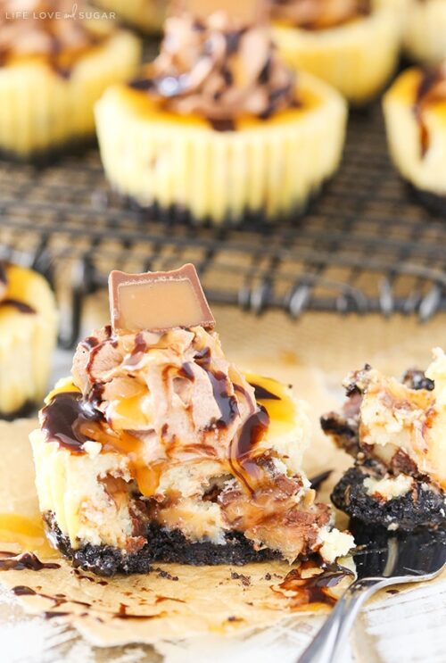 Mini Rolo Cheesecakes | Gooey Caramel & Chocolate Cheesecake Bites