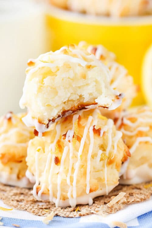 Lemon Coconut Macaroons Recipe | Life Love and Sugar