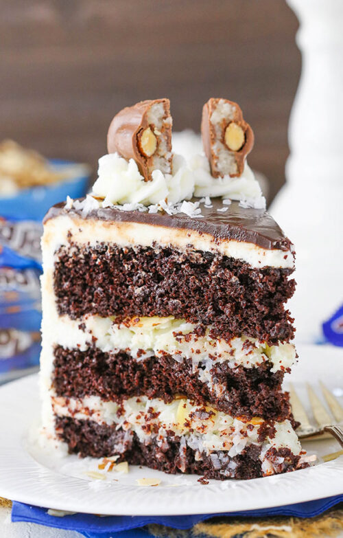 Almond Joy Layer Cake | Chocolate Coconut & Almond Cake Recipe