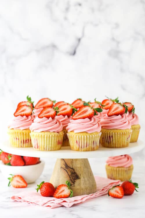 Fresh Strawberry Cupcakes | Cupcake Recipe Loaded With Strawberries