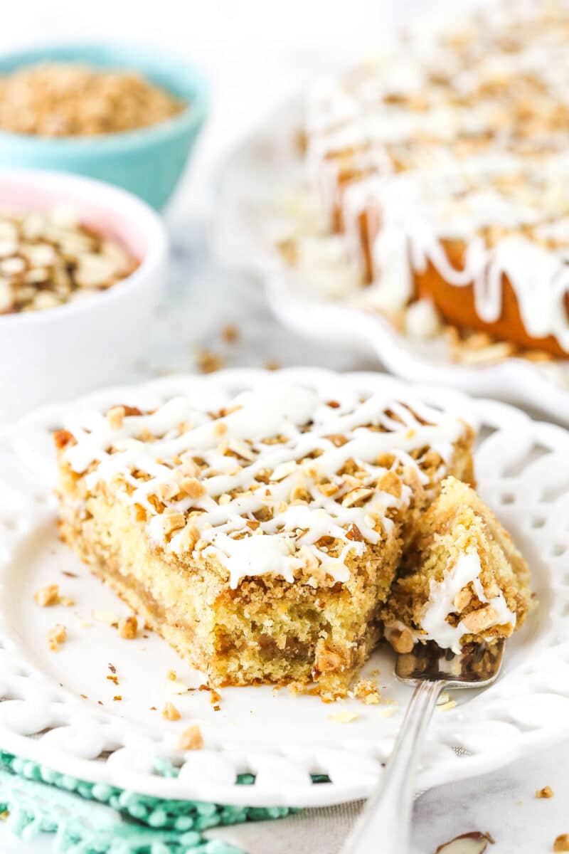 Easy Almond Coffee Cake with Streusel Topping | Life Love & Sugar