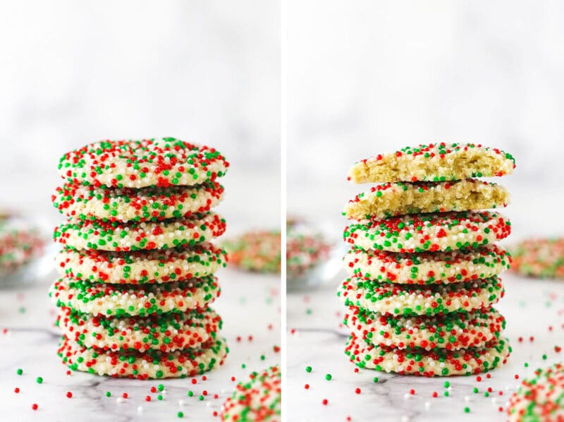 Easy Christmas Sprinkle Cookies | Life Love & Sugar