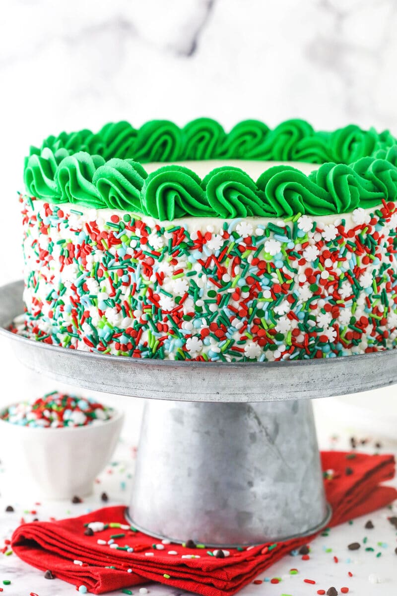Christmas Cookie Layer Cake - Life Love and Sugar