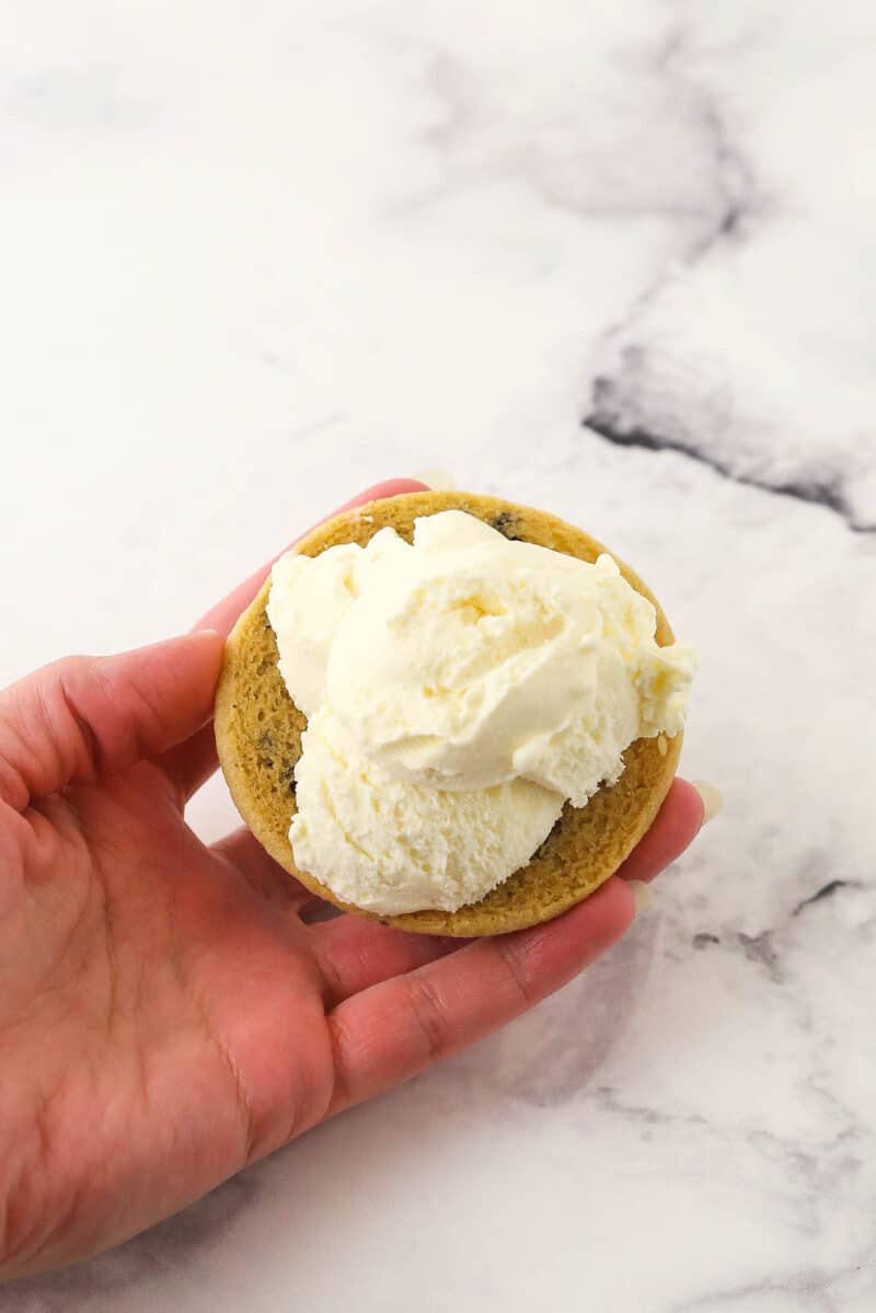 Chocolate Chip Cookie Ice Cream Sandwiches | Life Love & Sugar