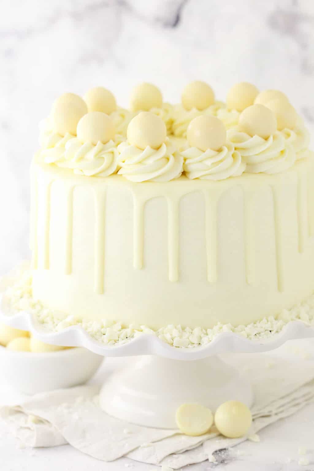Luxurious White Chocolate Layer Cake | Life Love & Sugar