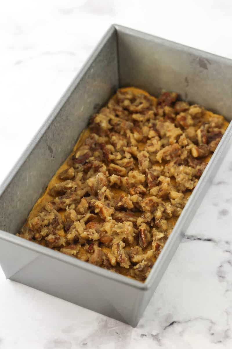 Easy Pumpkin Bread With Praline Swirl | Life Love & Sugar