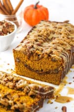 Easy Pumpkin Bread With Praline Swirl | Life Love & Sugar