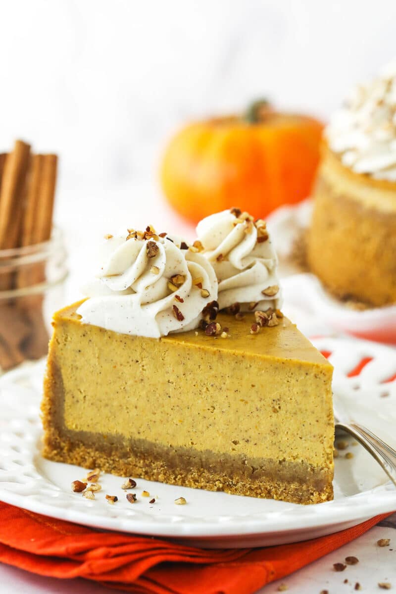 Easy Pumpkin Cheesecake | Life Love & Sugar