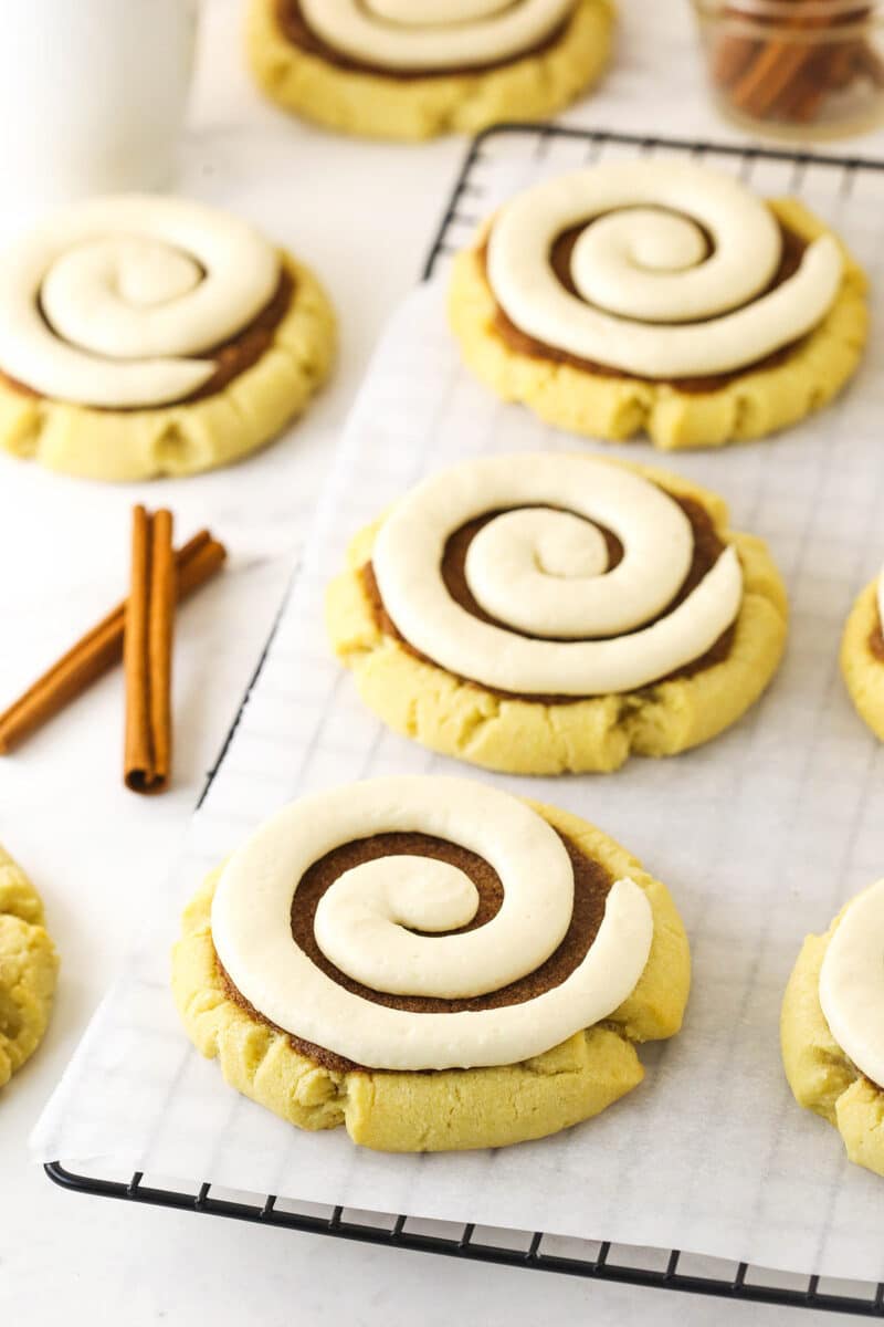 Copycat Crumbl Cinnamon Roll Cookies Life Love Sugar