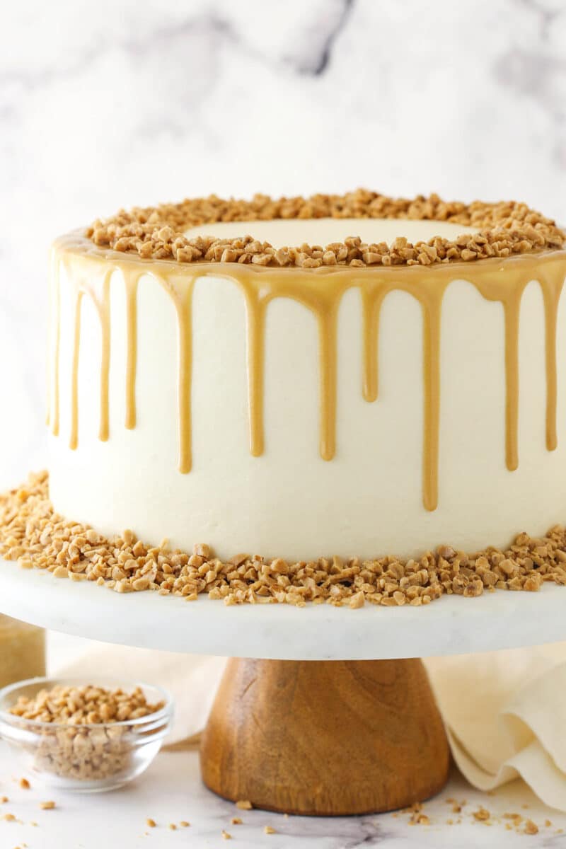 Toffee Crunch Layer Cake - Life Love and Sugar