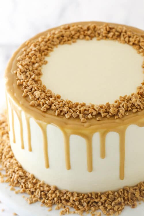 Toffee Crunch Layer Cake - Life Love and Sugar