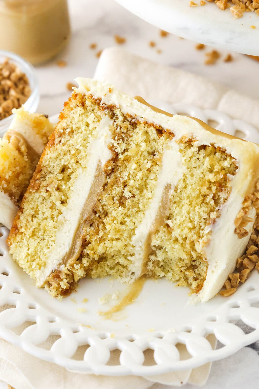 Toffee Crunch Layer Cake - Life Love and Sugar