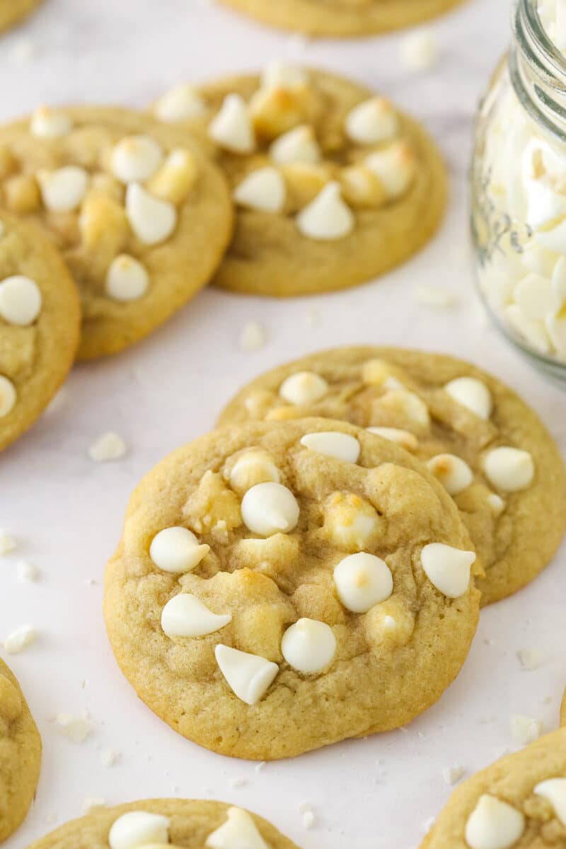 White Chocolate Chip Cookies - Life, Love and Sugar