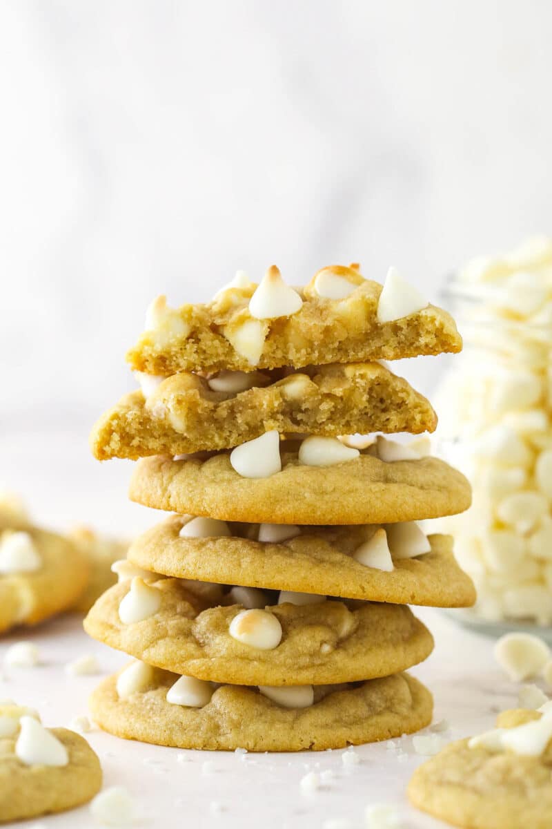 White Chocolate Chip Cookies - Life, Love and Sugar