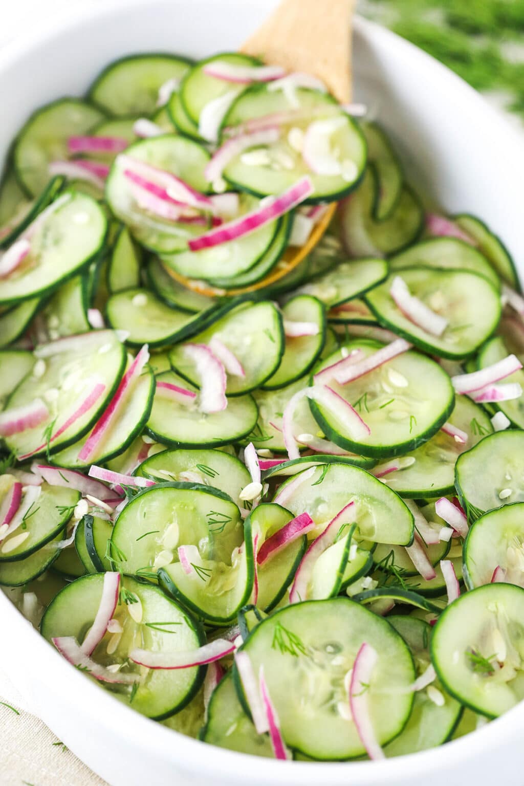 Cucumber Onion Salad Recipe | Life Love & Sugar