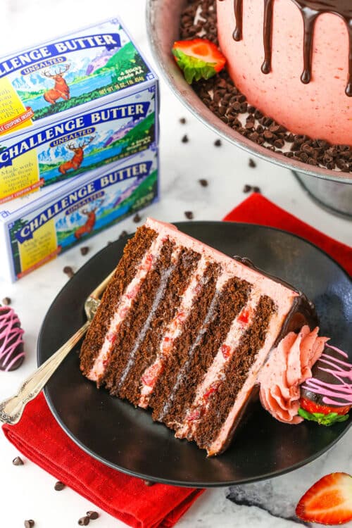 Chocolate Covered Strawberry Layer Cake - Life Love and Sugar