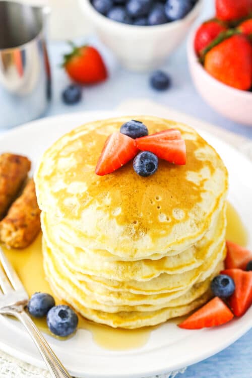 Fluffy Homemade Pancakes Recipe | Life, Love and Sugar