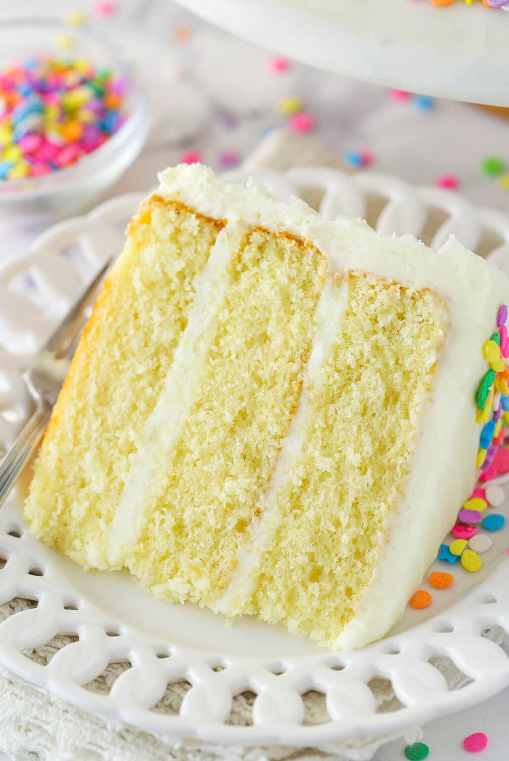 Moist Vanilla Layer Cake Recipe | Life, Love and Sugar