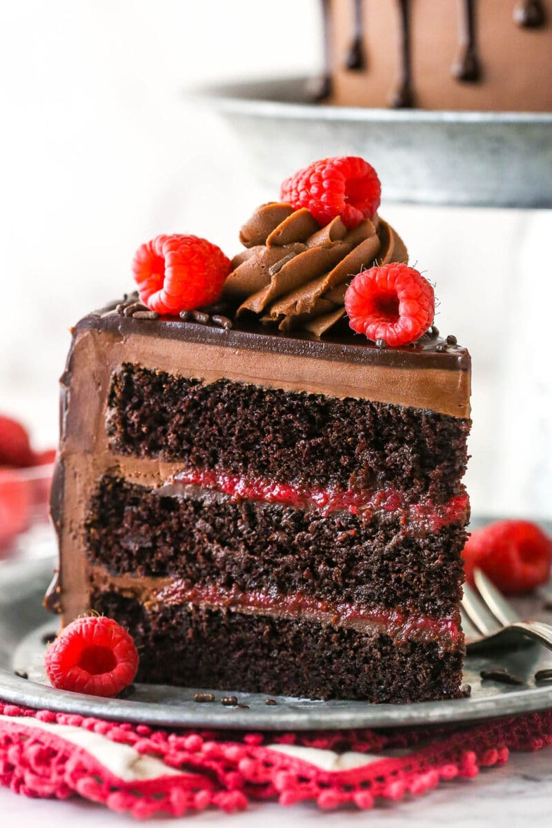 Chocolate Raspberry Layer Cake | Life, Love and Sugar