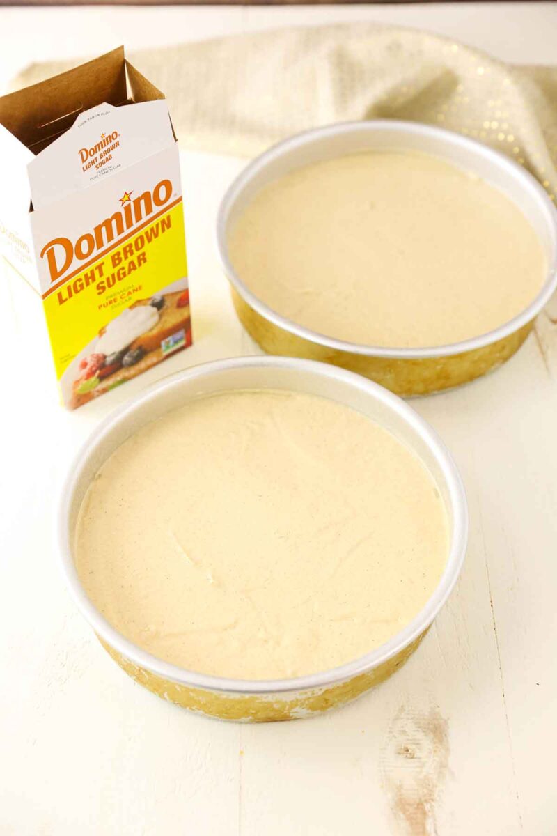 Brown Sugar Layer Cake with Peach Filling | Peach Dessert Recipe