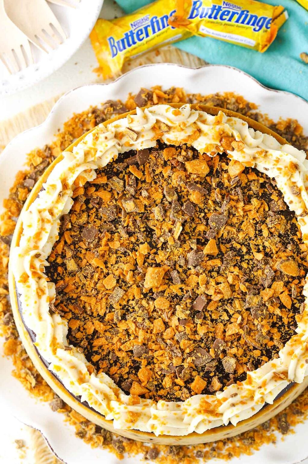Butterfinger Cheesecake Recipe | Must Try Butterfinger Dessert Recipe