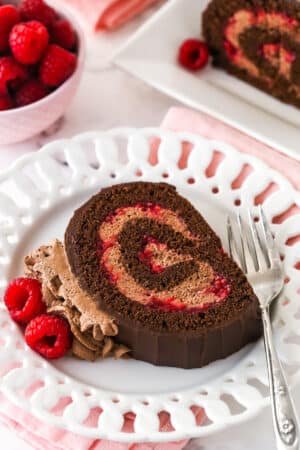 Raspberry Chocolate Cake Roll l Life Love and Sugar