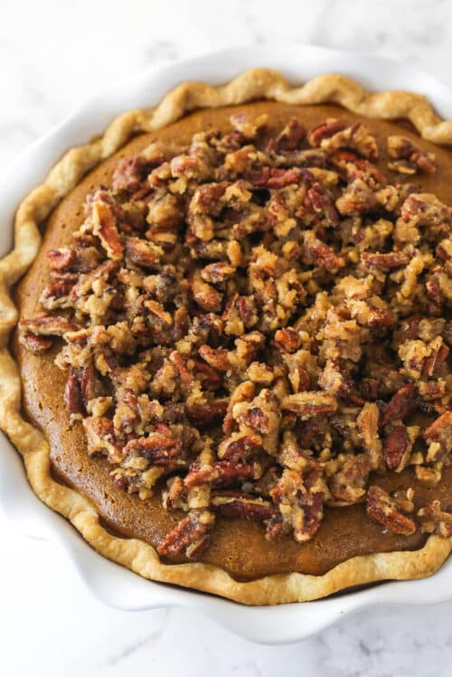 Praline Pumpkin Pie l Life, Love, and Sugar