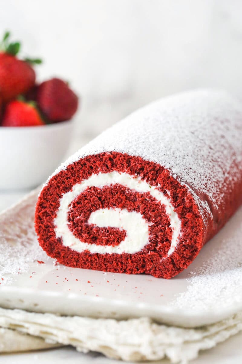 Red Velvet Cake Roll l Life, Love, and Sugar