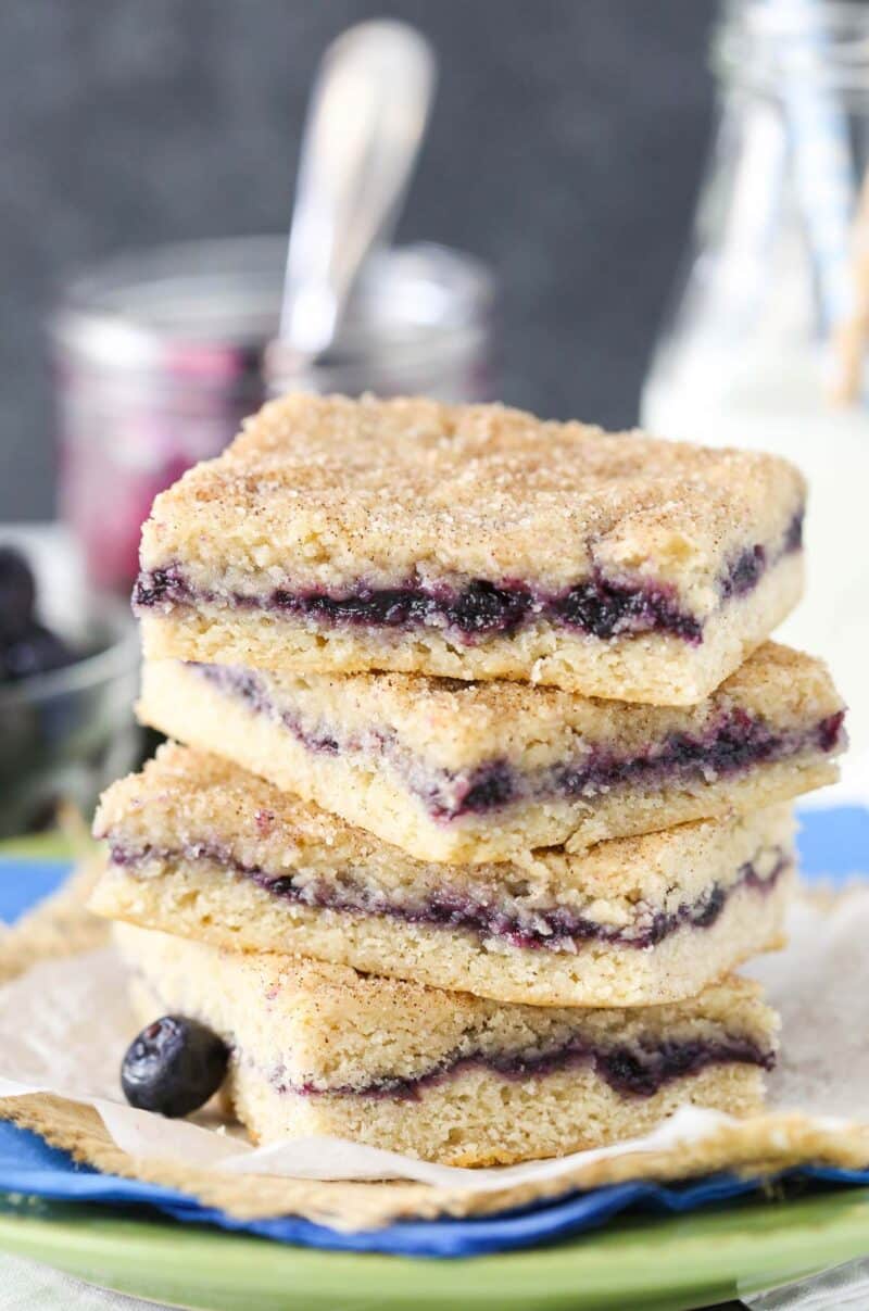 Blueberry Jam Cake Bars Recipe | Life Love and Sugar