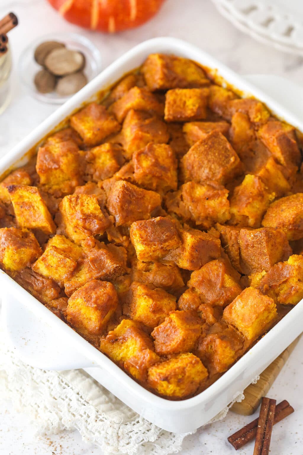 Easy Pumpkin Bread Pudding | Life, Love and Sugar