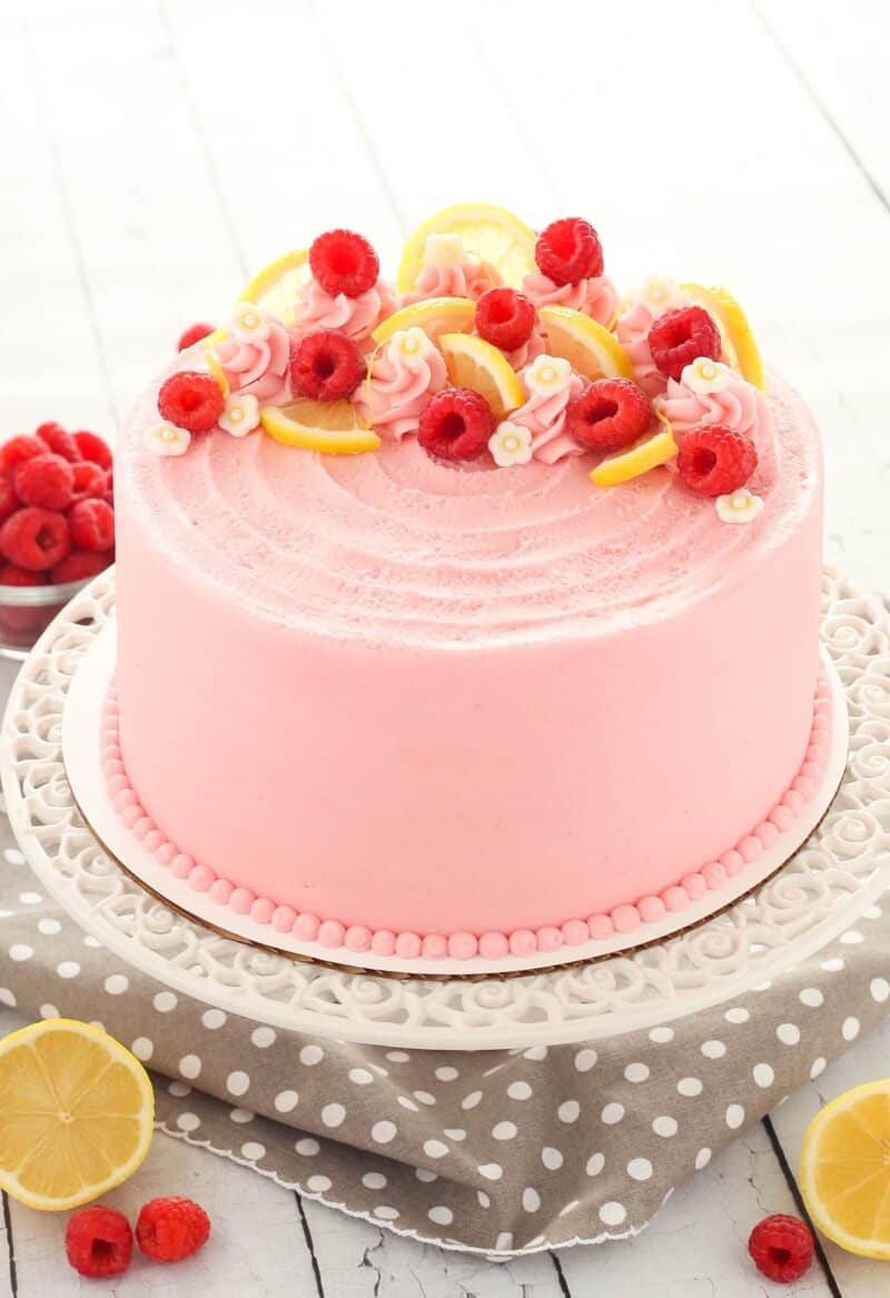 Lemon Raspberry Layer Cake | Life Love and Sugar
