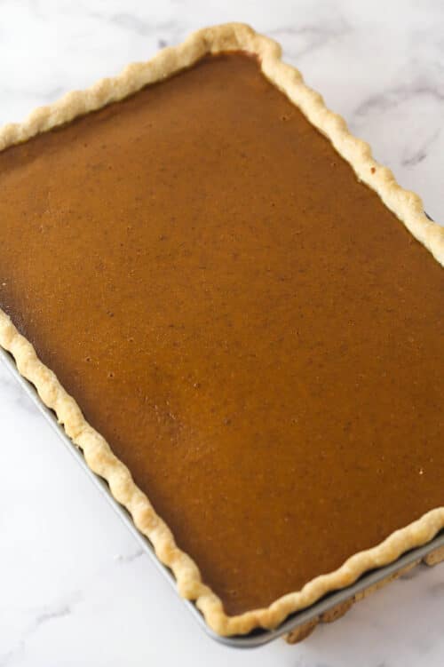 Easy Sheet Pan Pumpkin Pie | Life, Love and Sugar