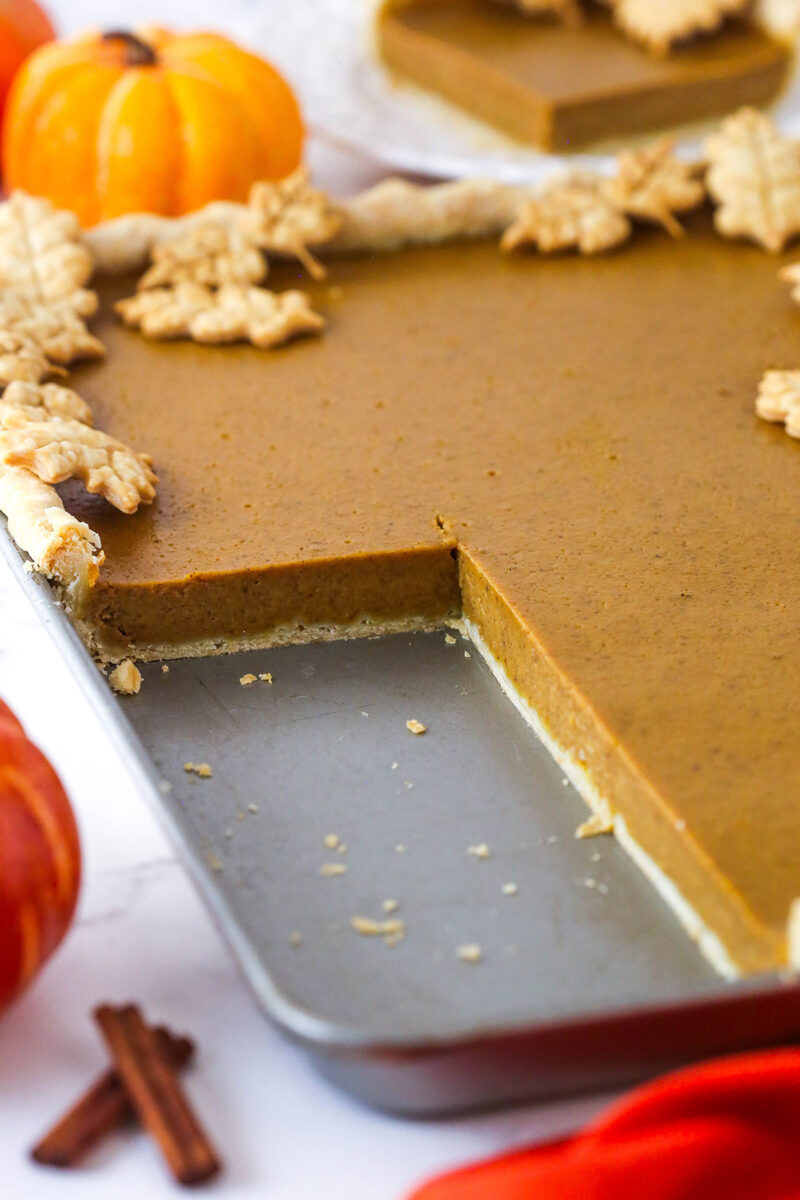 Easy Sheet Pan Pumpkin Pie | Life, Love and Sugar
