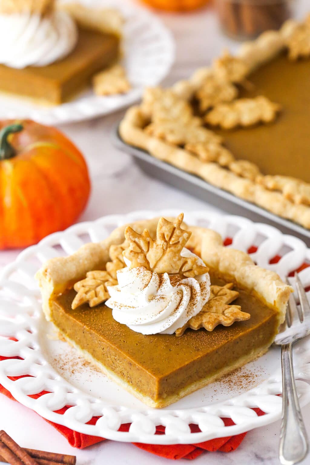 Easy Sheet Pan Pumpkin Pie | Life, Love and Sugar
