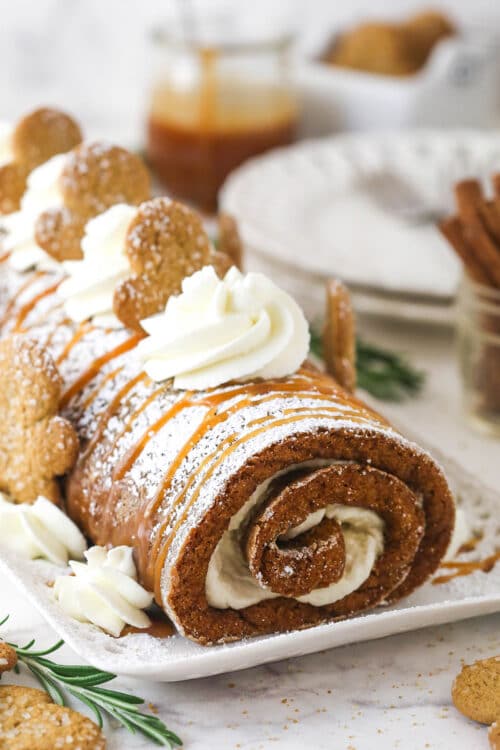 Easy Gingerbread Cake Roll | Life, Love and Sugar